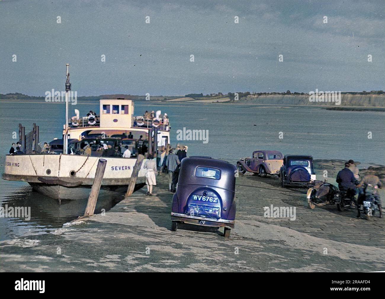 The Severn King car ferry, used to cross the river before the opening ...