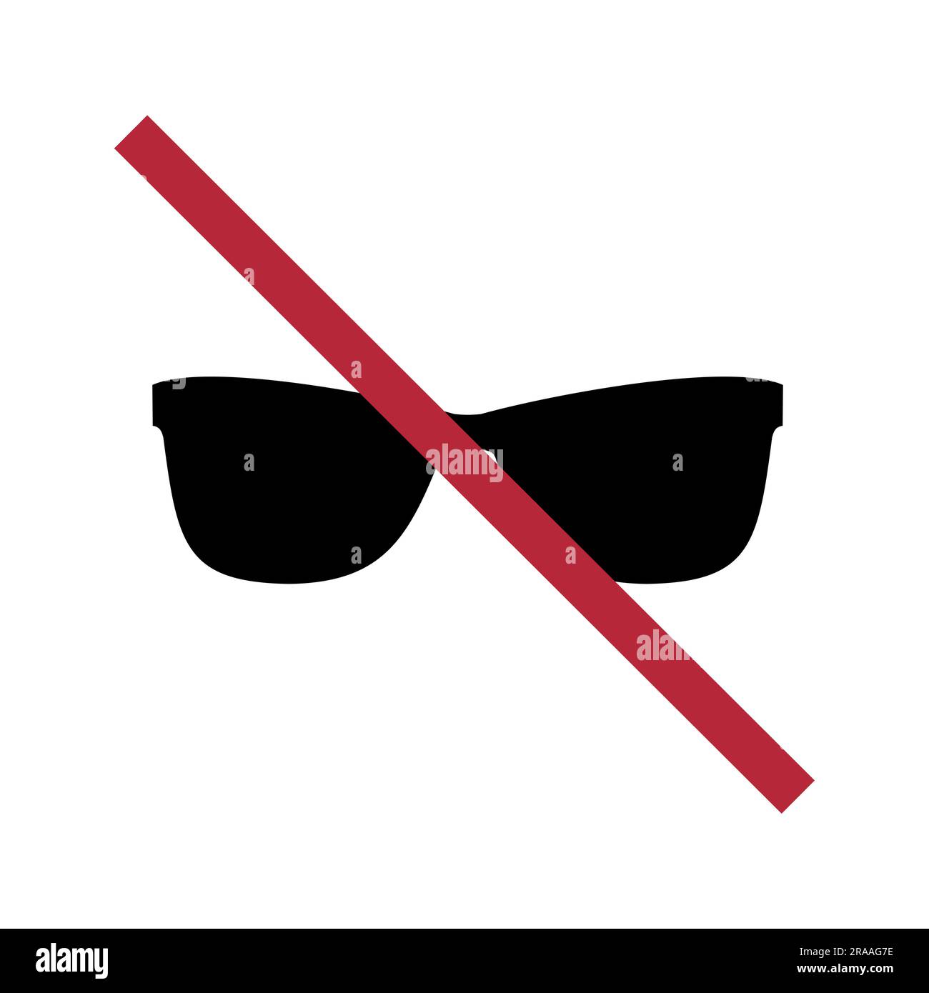 ISO 7001 BP 017: No sunglasses. No sunglasses sign. International ...