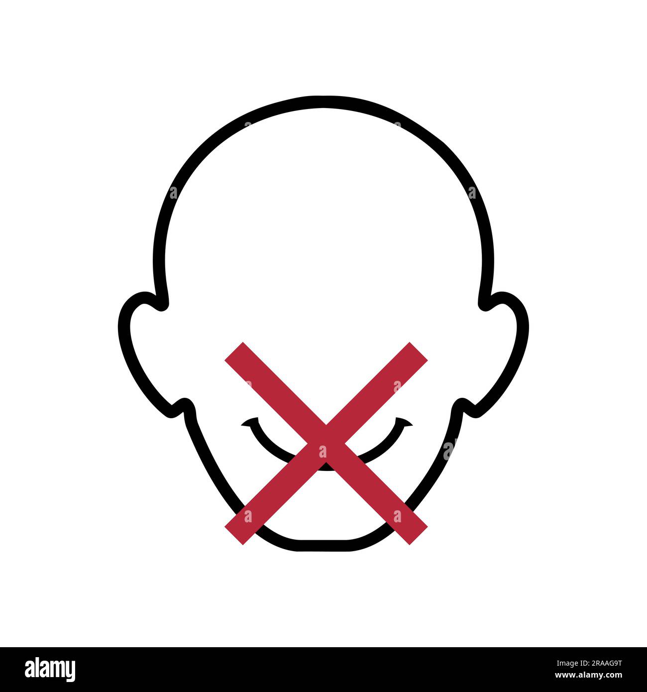 ISO 7001 BP 014: Do not smile. Airports Sea Ports Rail Stations Public ...