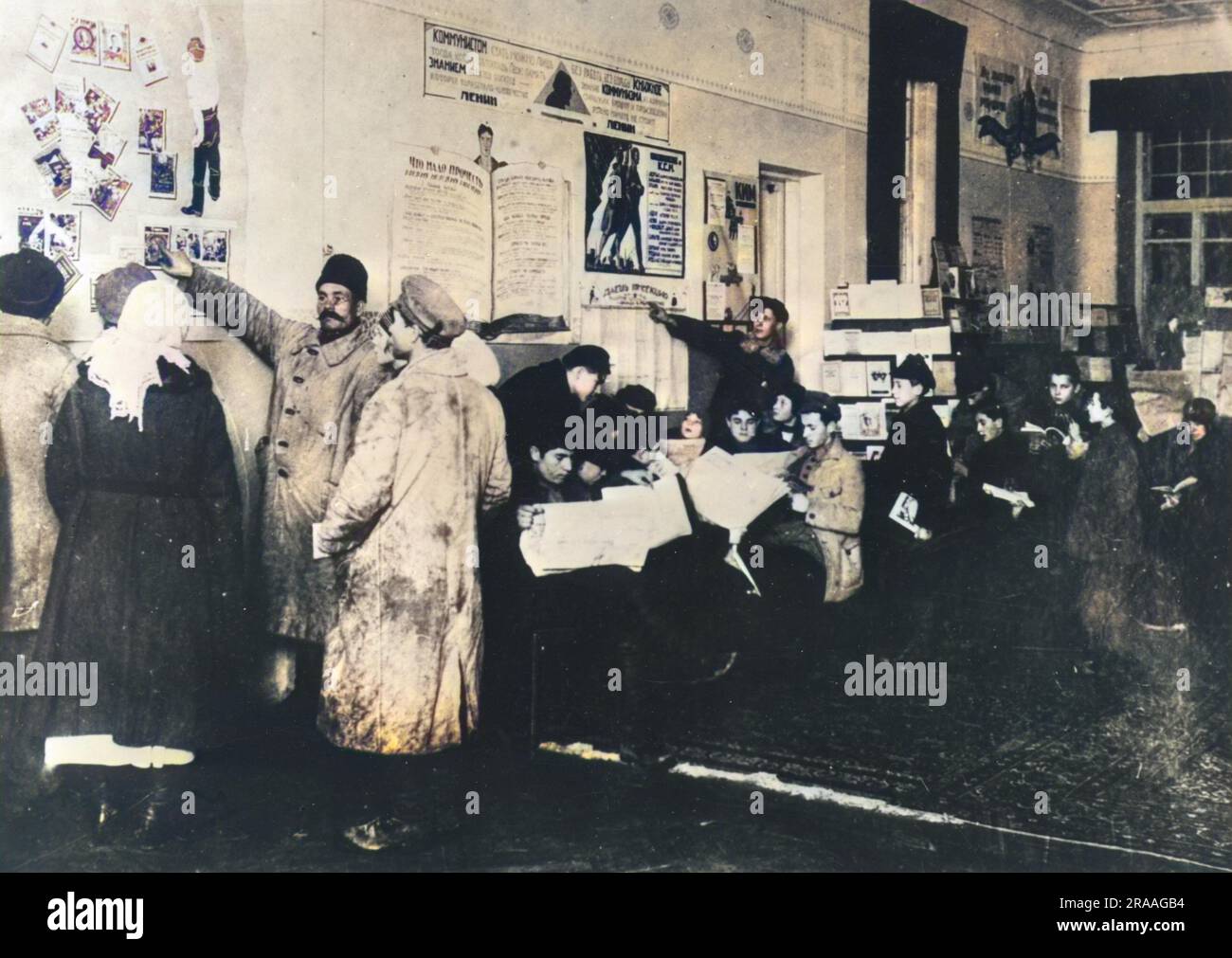 The 'Illiterates' Corner in a Library in Karkov, Russia (now the ...