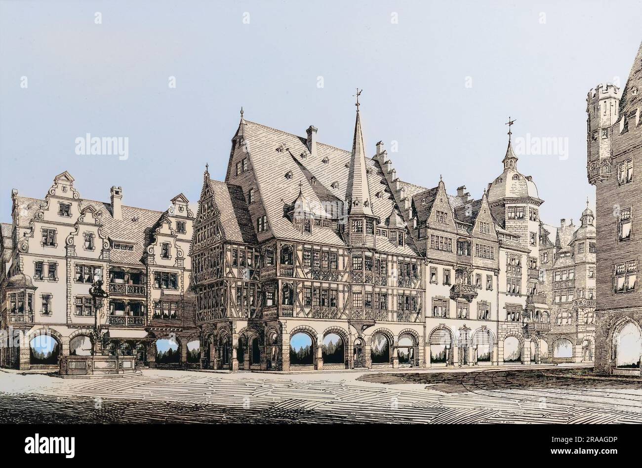 A detailed design of Frankfurt town square. Date: 1902 Stock Photo - Alamy