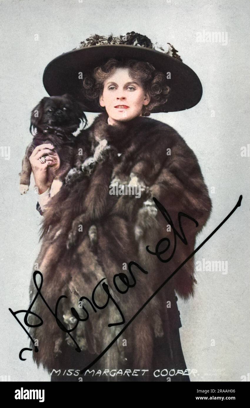 Portrait photograph if Miss Margaret Cooper with her dog Stock Photo ...