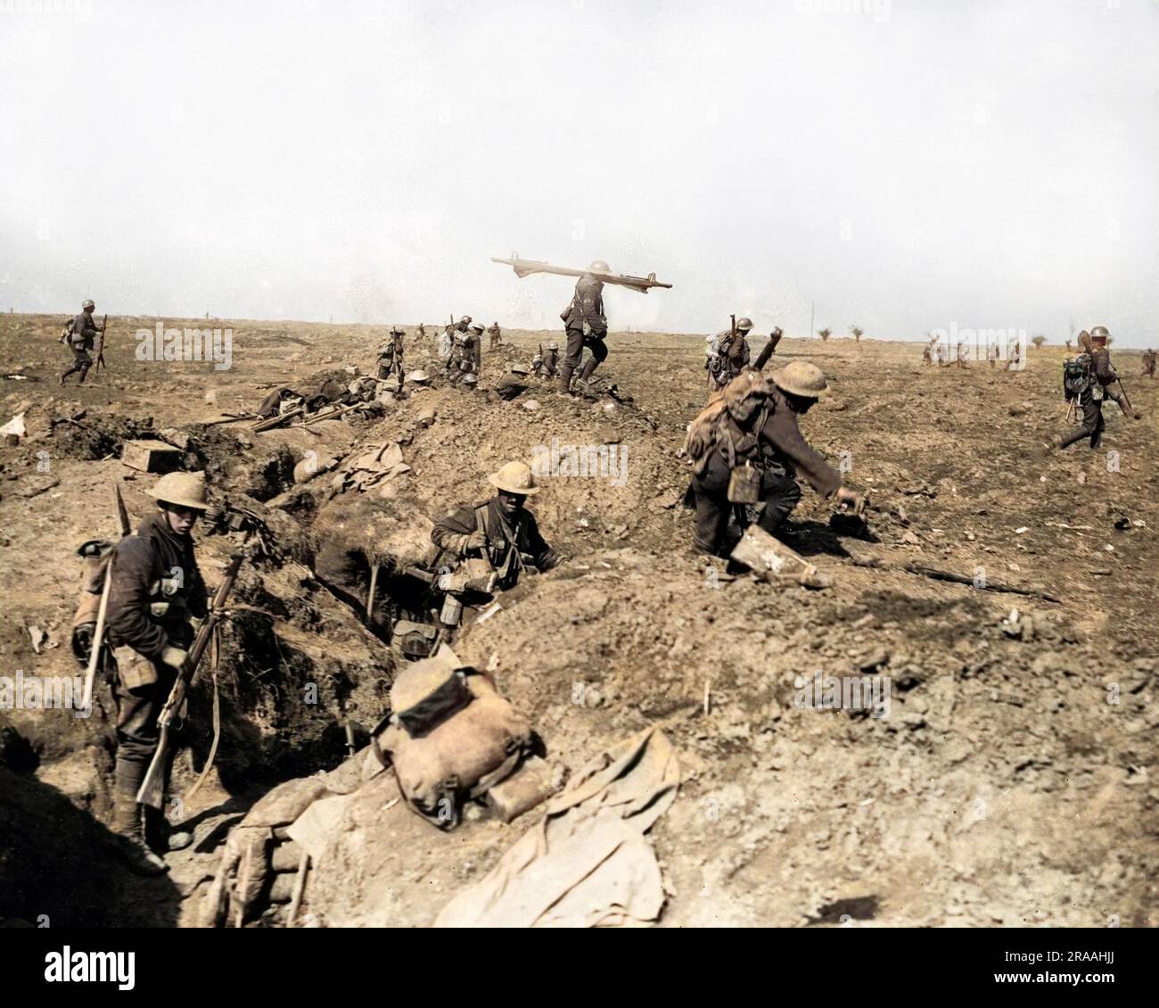 British Reserves moving up the line on the Western Front during World ...