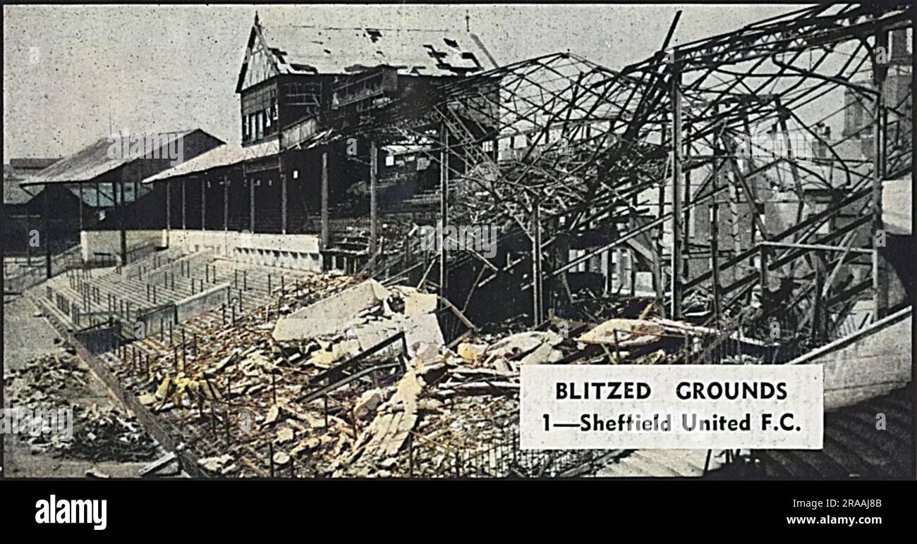 Damaged stands at Sheffield United Football ground (Bramall Lane ...