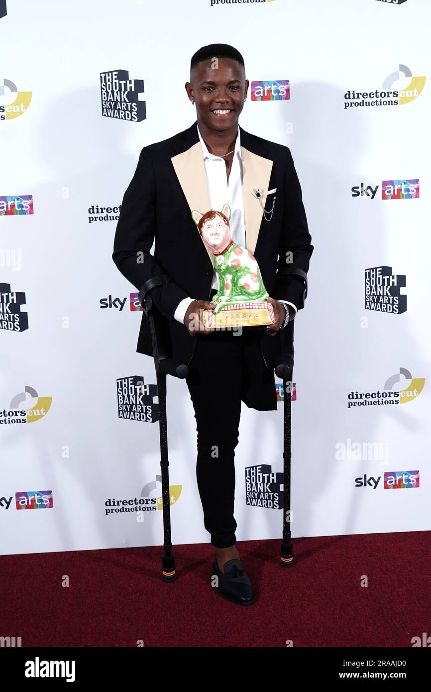 Musa Motha with the Times breakthrough award at the South Bank Sky Arts ...