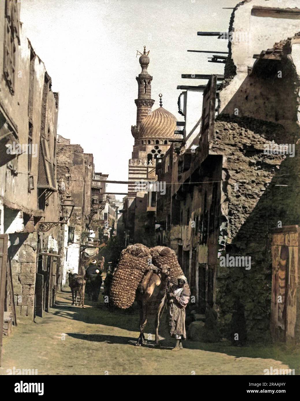 Street scene, Cairo, Egypt. Date: circa 1870 Stock Photo - Alamy