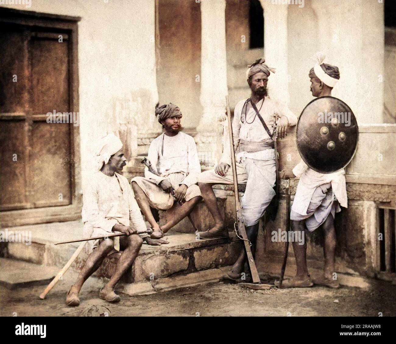 Group photo of four Chauhan Rajputs (meaning, literally, son of a king ...