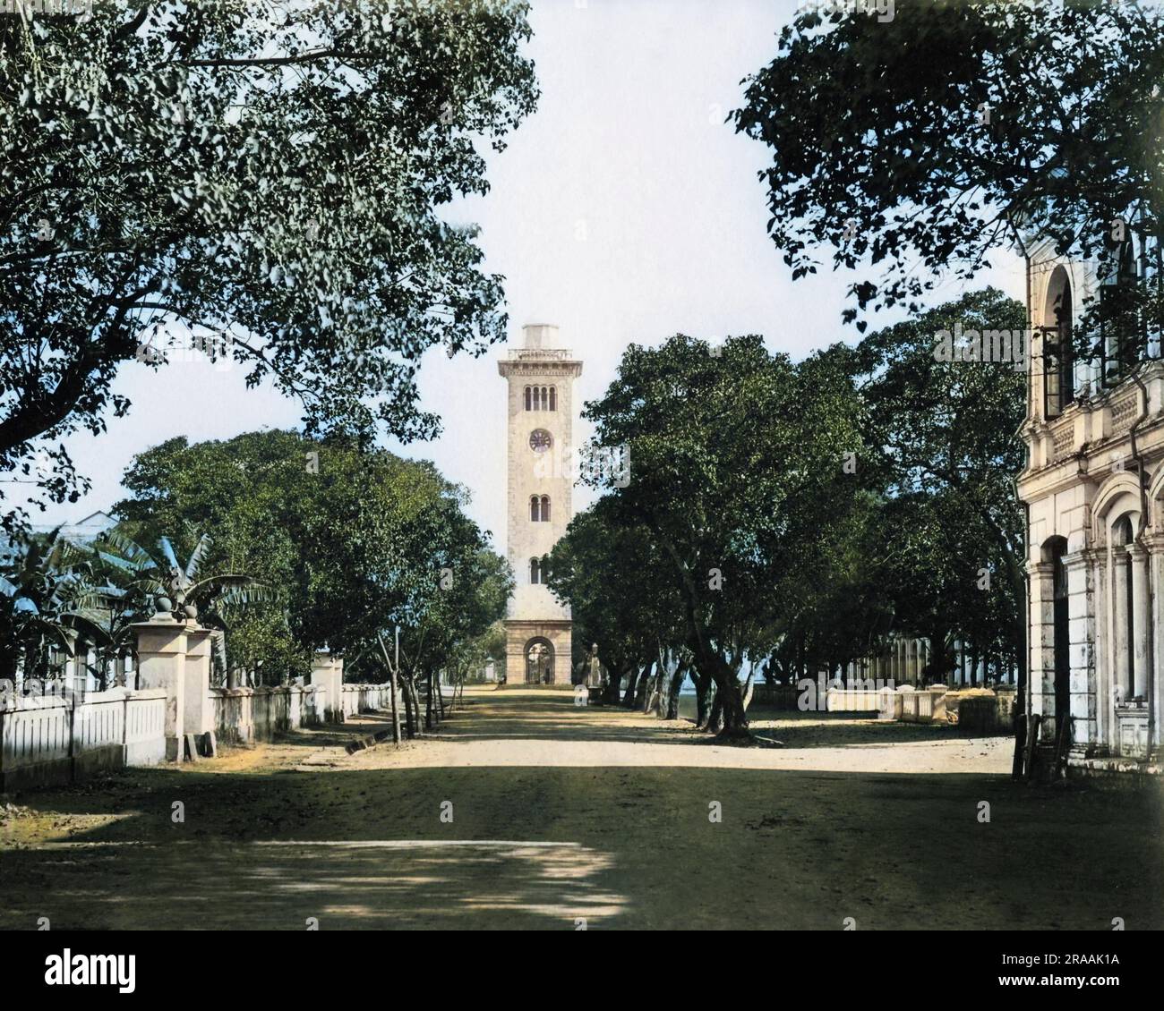 Clock Tower, Colombo, Ceylon (Sri Lanka). Date: circa 1890s Stock Photo ...