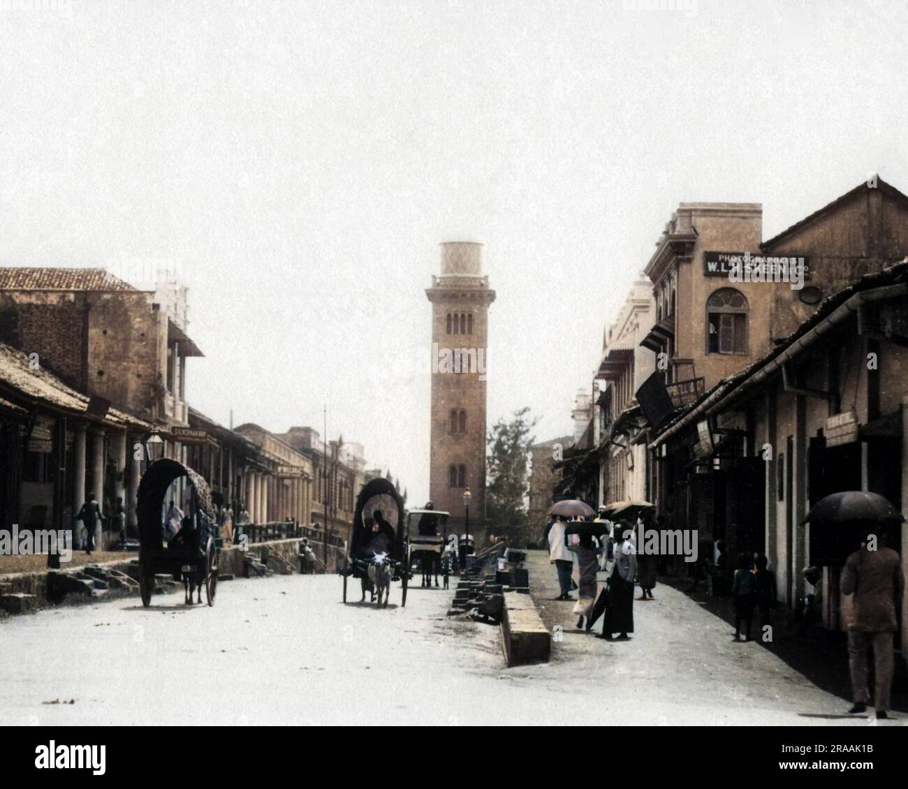 Street scene in Colombo, Ceylon (Sri Lanka). Date: circa 1890s Stock ...