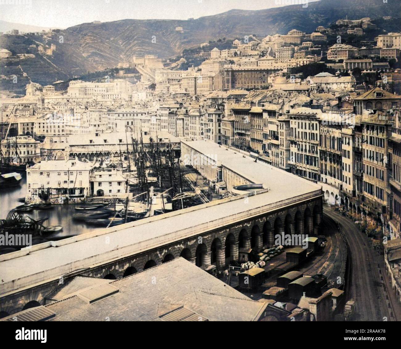 Genoa harbour 19th century hi-res stock photography and images - Alamy