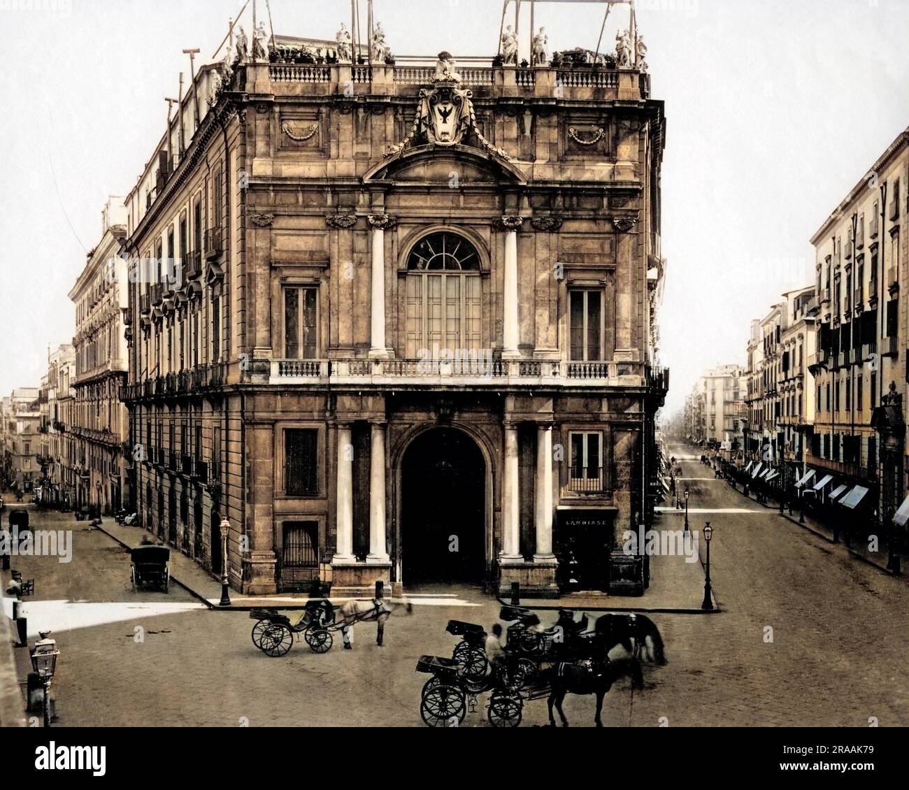 Via Roma, Naples, Italy. Date: late 19th century Stock Photo - Alamy