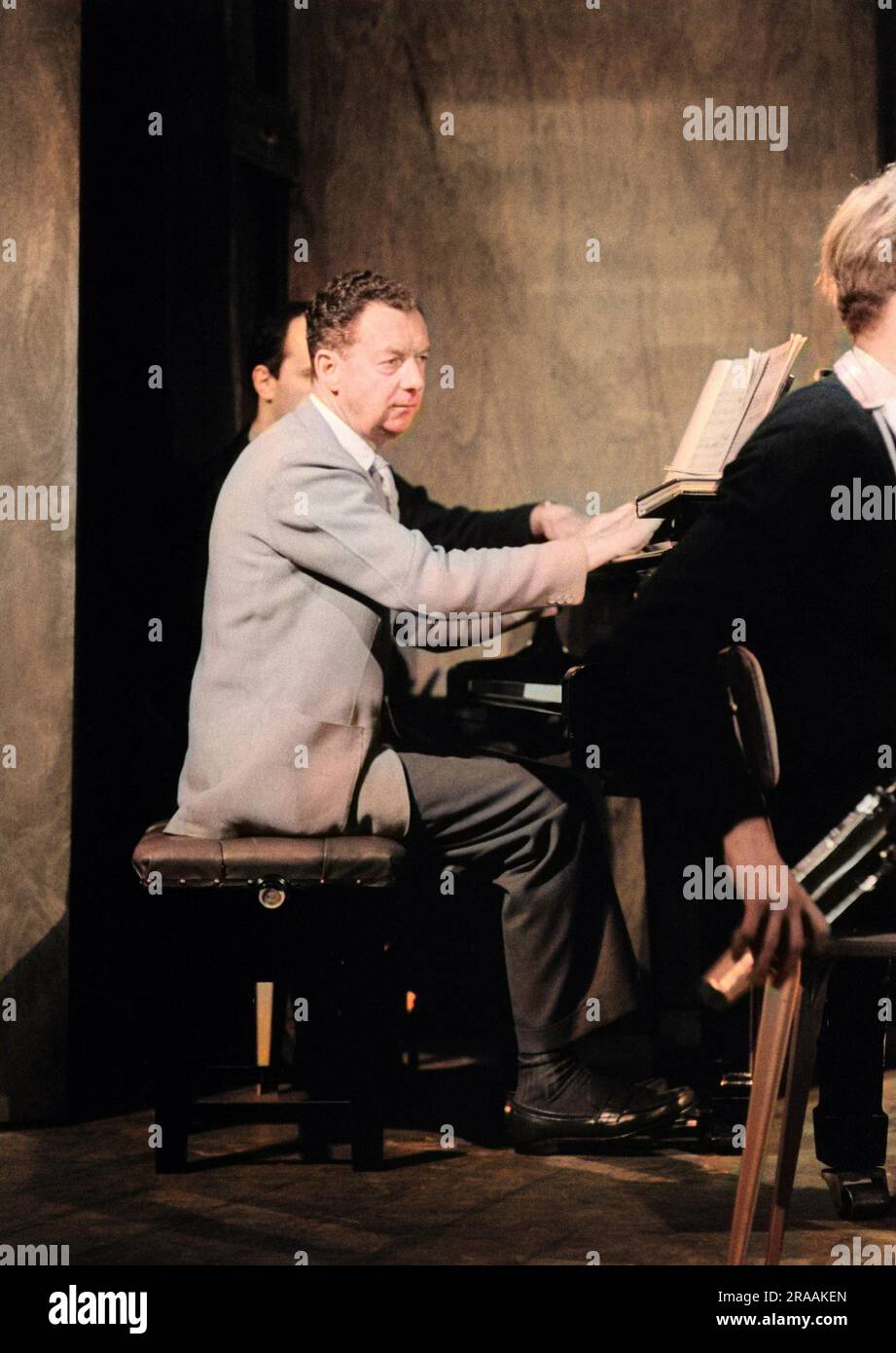 Benjamin Britten rehearsing and working on his score in the Jubilee ...