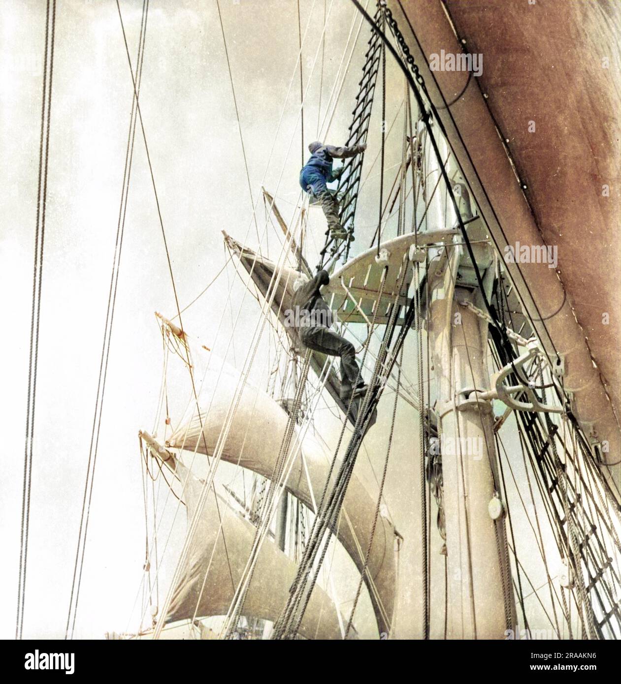Rigging with sail of a sailing ship hi-res stock photography and images ...