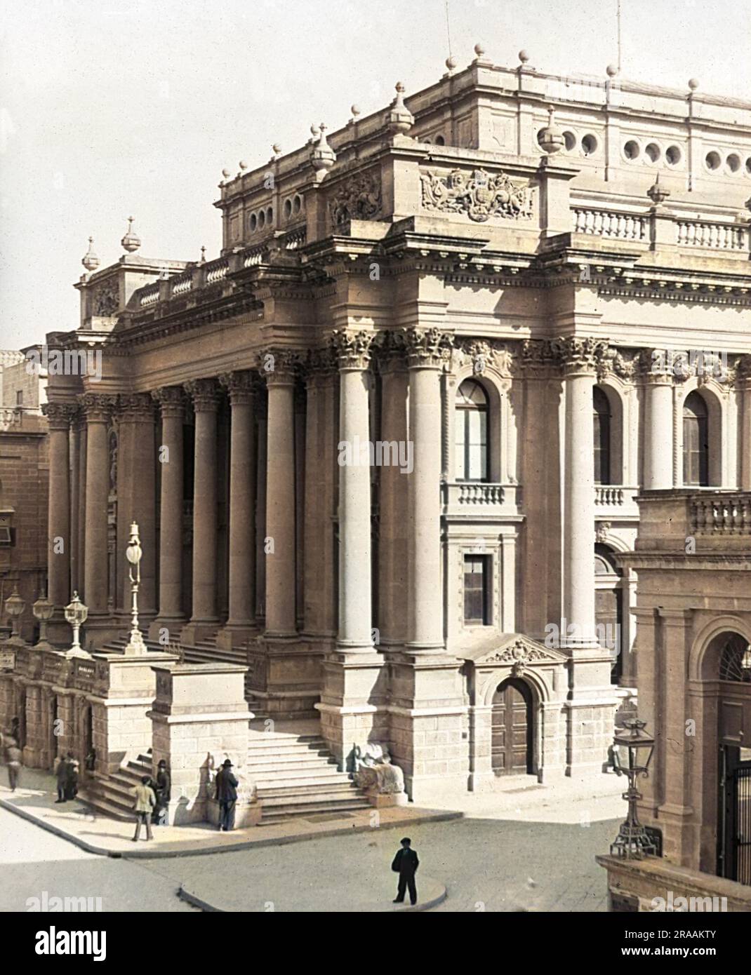 Valetta, Malta - The Opera House. Date: circa 1904 Stock Photo - Alamy
