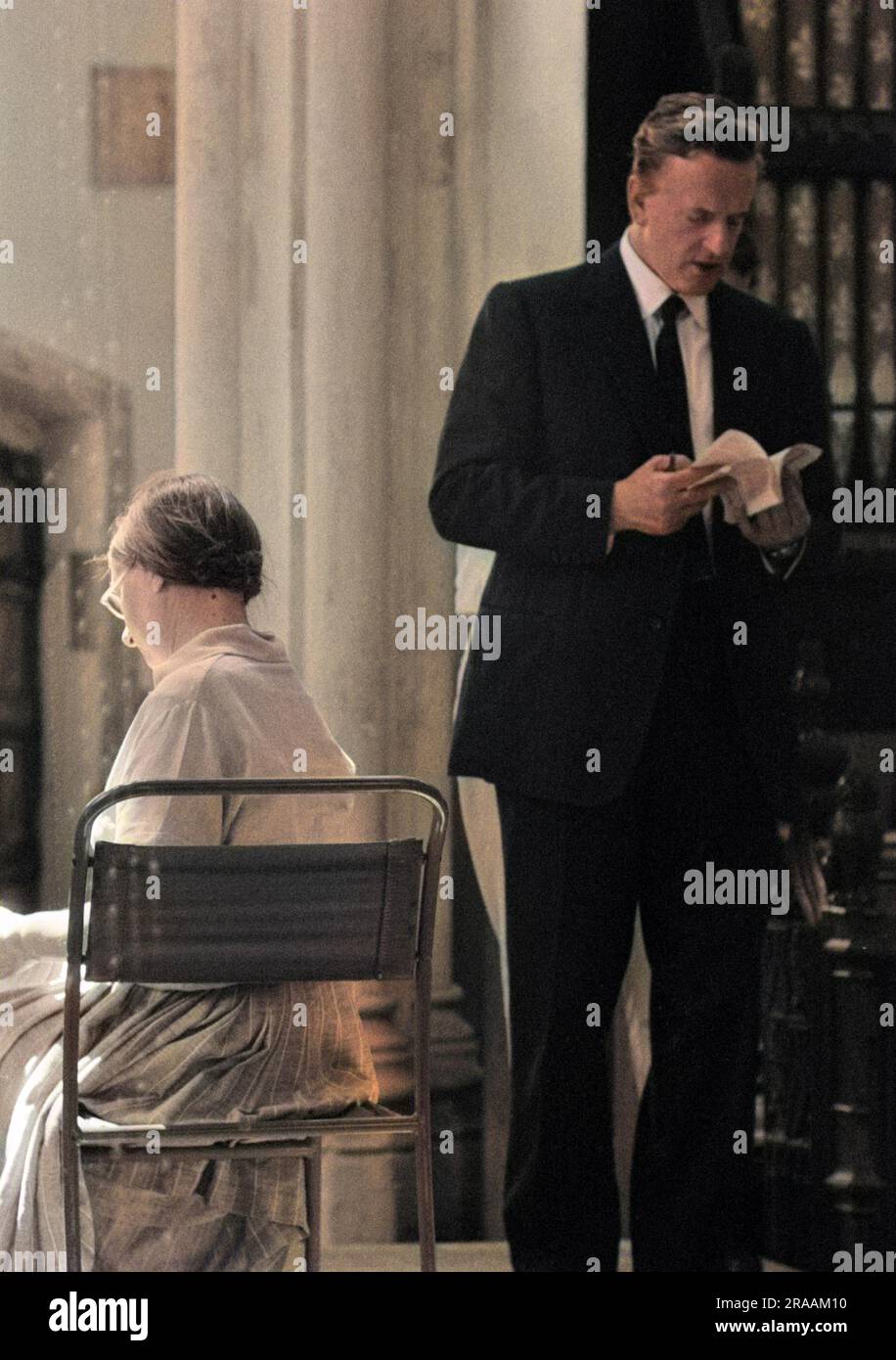 Peter Pears rehearsing at Blythburgh Church for the Choral Concert on 1 ...