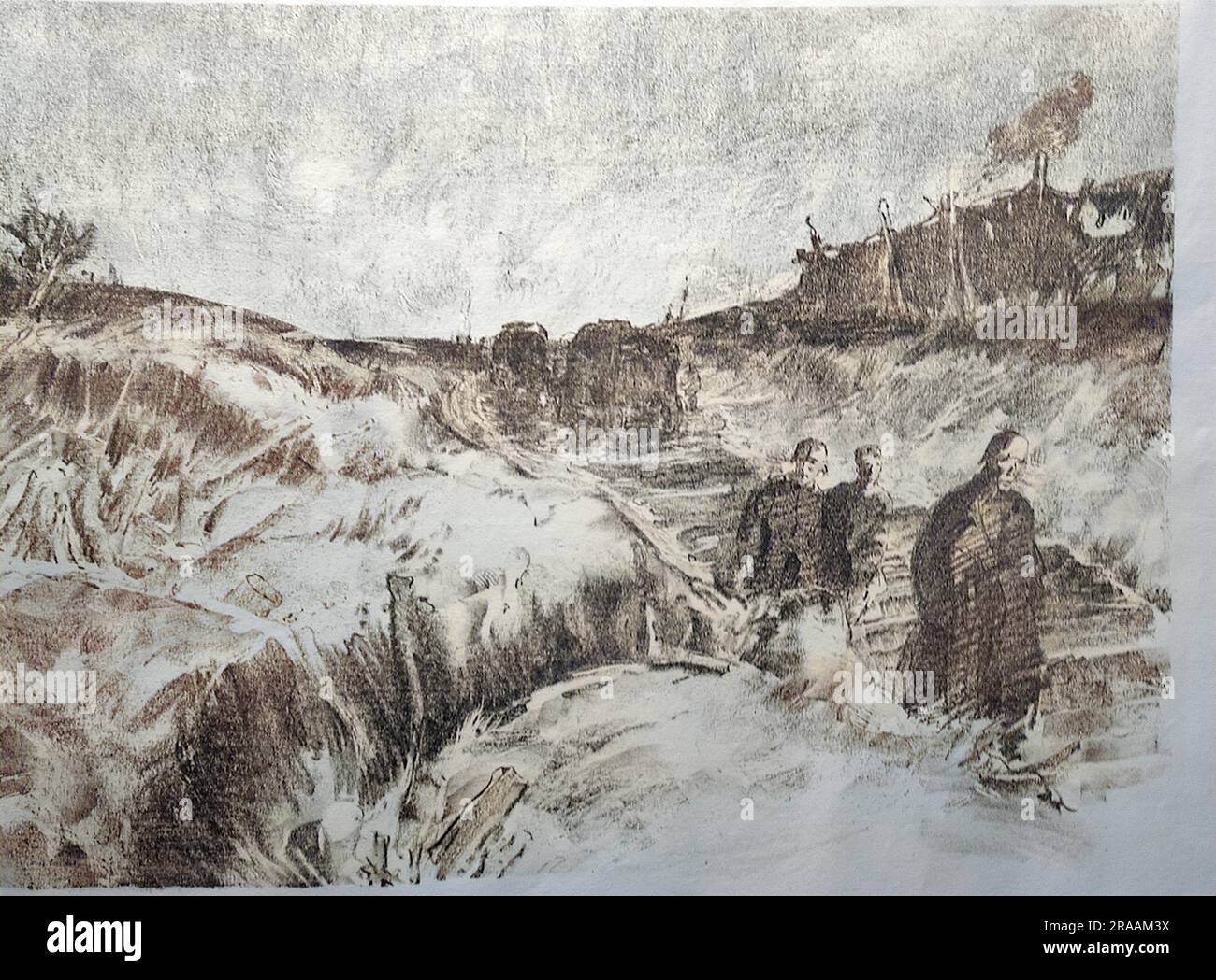 German Prisoners, Wytschaete Road. The 31st July offensive, 1917, by Lieutenant W (Will) H Dyson ...