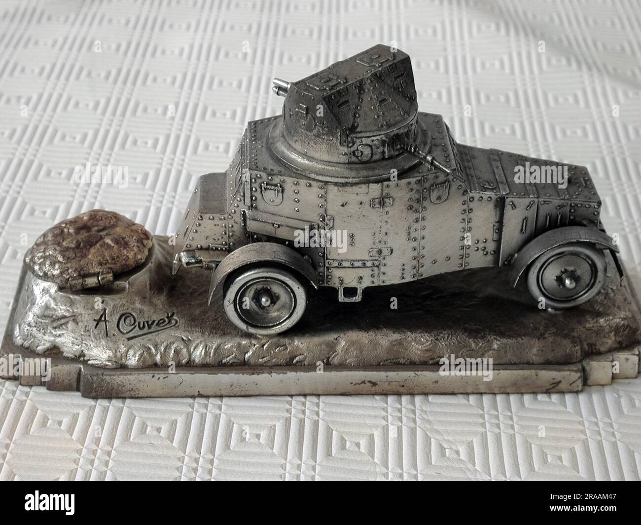 Die-cast desk ornament of a White Laffly French Army Armoured Car with ...
