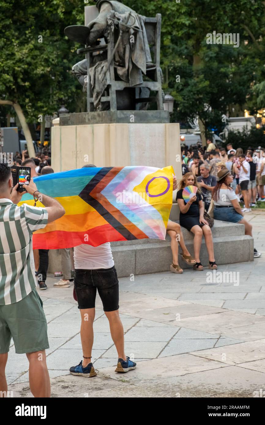 2023 07 01 Madrid, Spain. Pride Parade, This is the climax of the ...