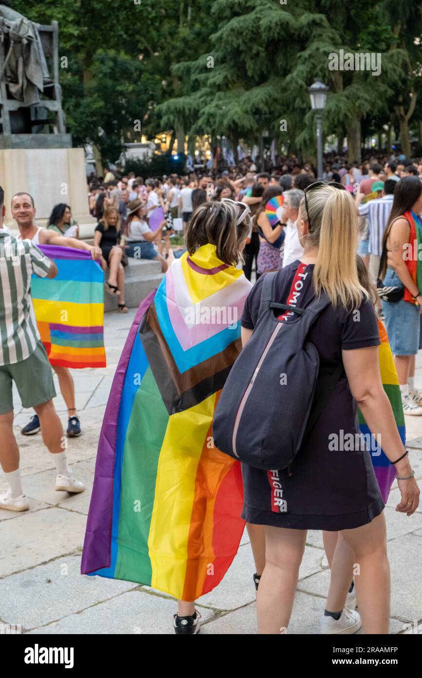 2023 07 01 Madrid, Spain. Pride Parade, This is the climax of the ...