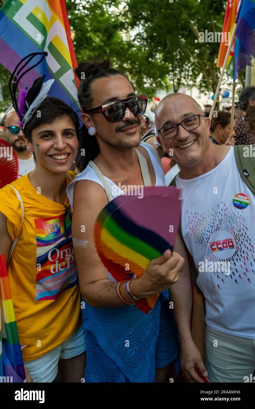 2023 07 01 Madrid, Spain. Pride Parade, This is the climax of the ...