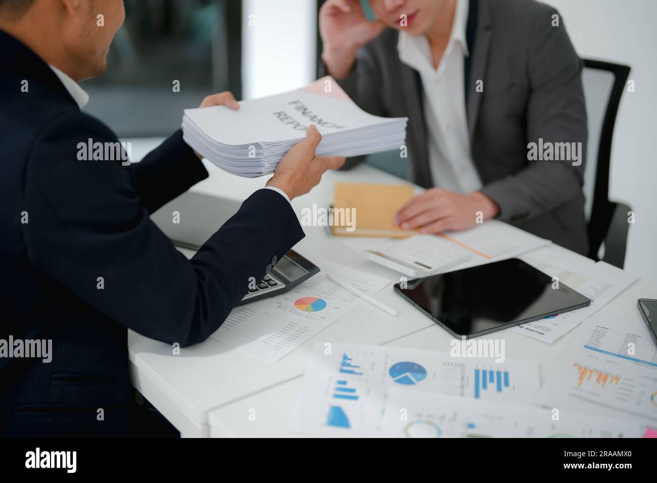 Burnout, stress and business man overworked from too much, work ...