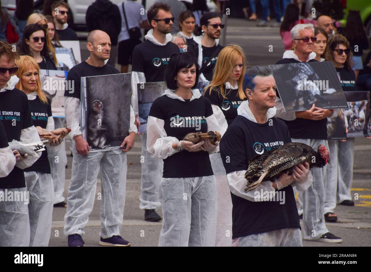 London, UK. 2nd July 2023. Animal rights activists from the group We ...