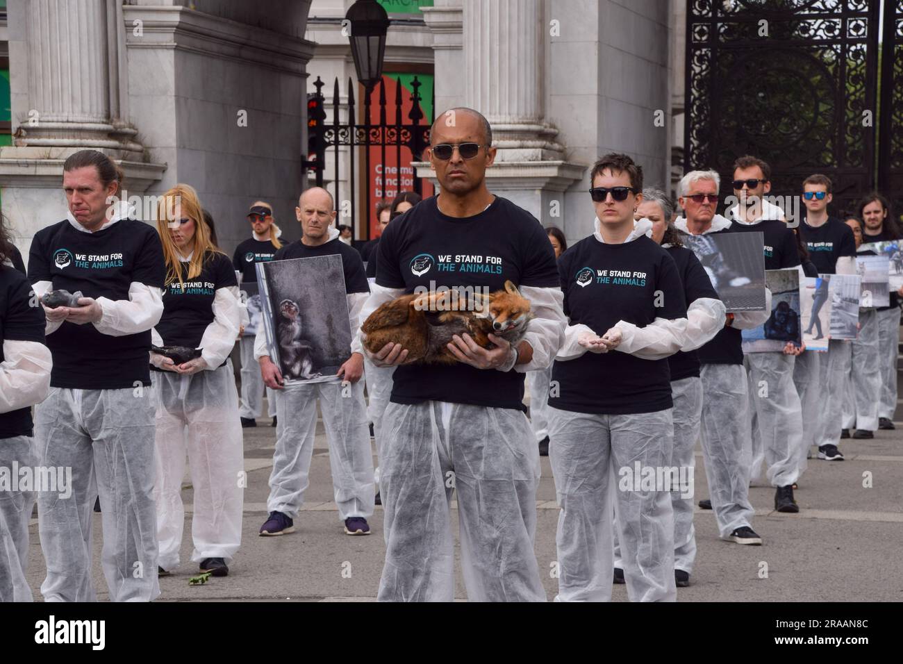 London, UK. 2nd July 2023. Animal rights activists from the group We ...