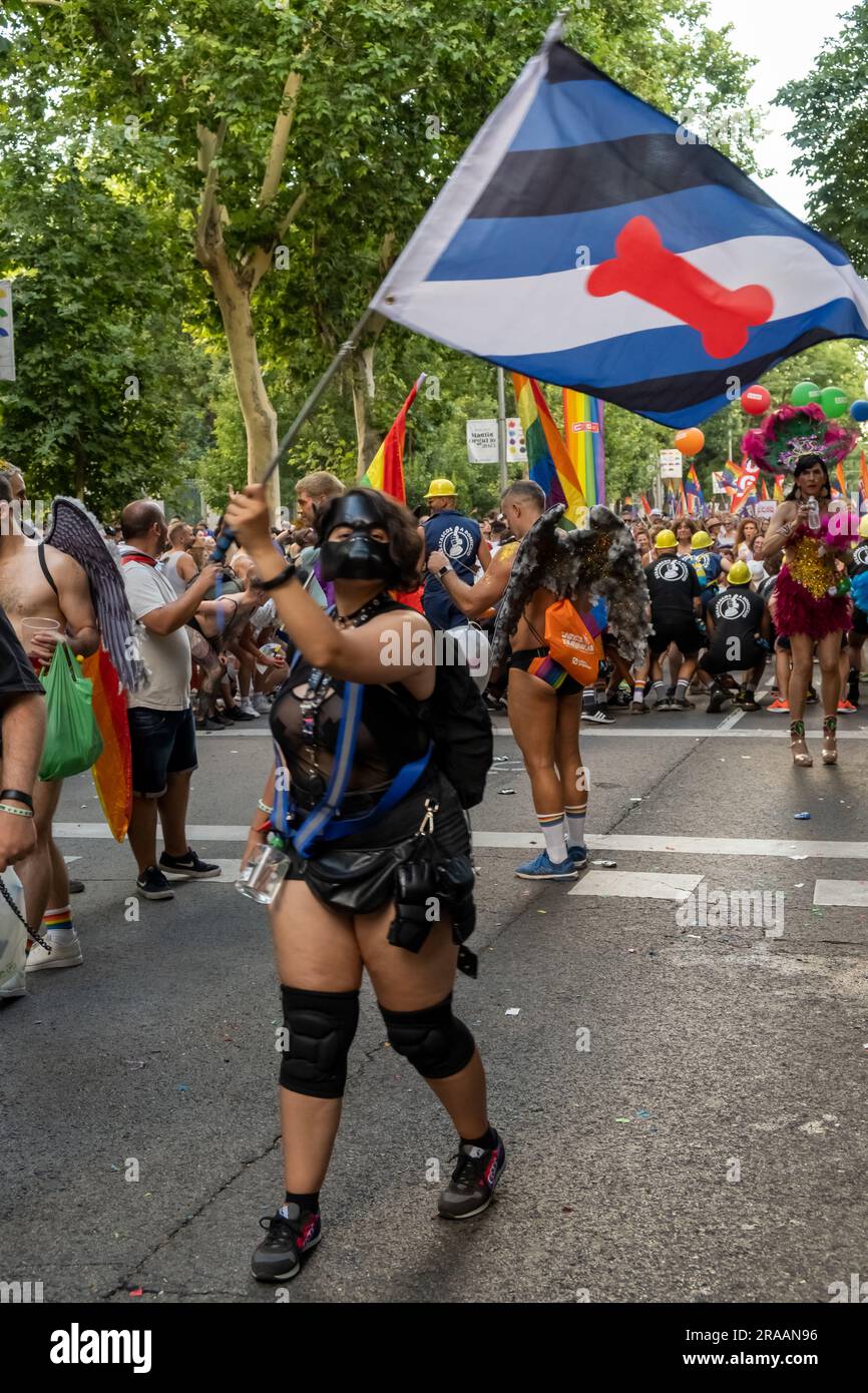 2023 07 01 Madrid, Spain. Pride Parade, This is the climax of the ...