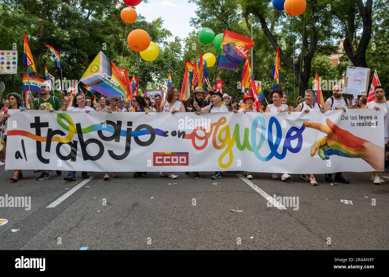 2023 07 01 Madrid, Spain. Pride Parade, This is the climax of the ...
