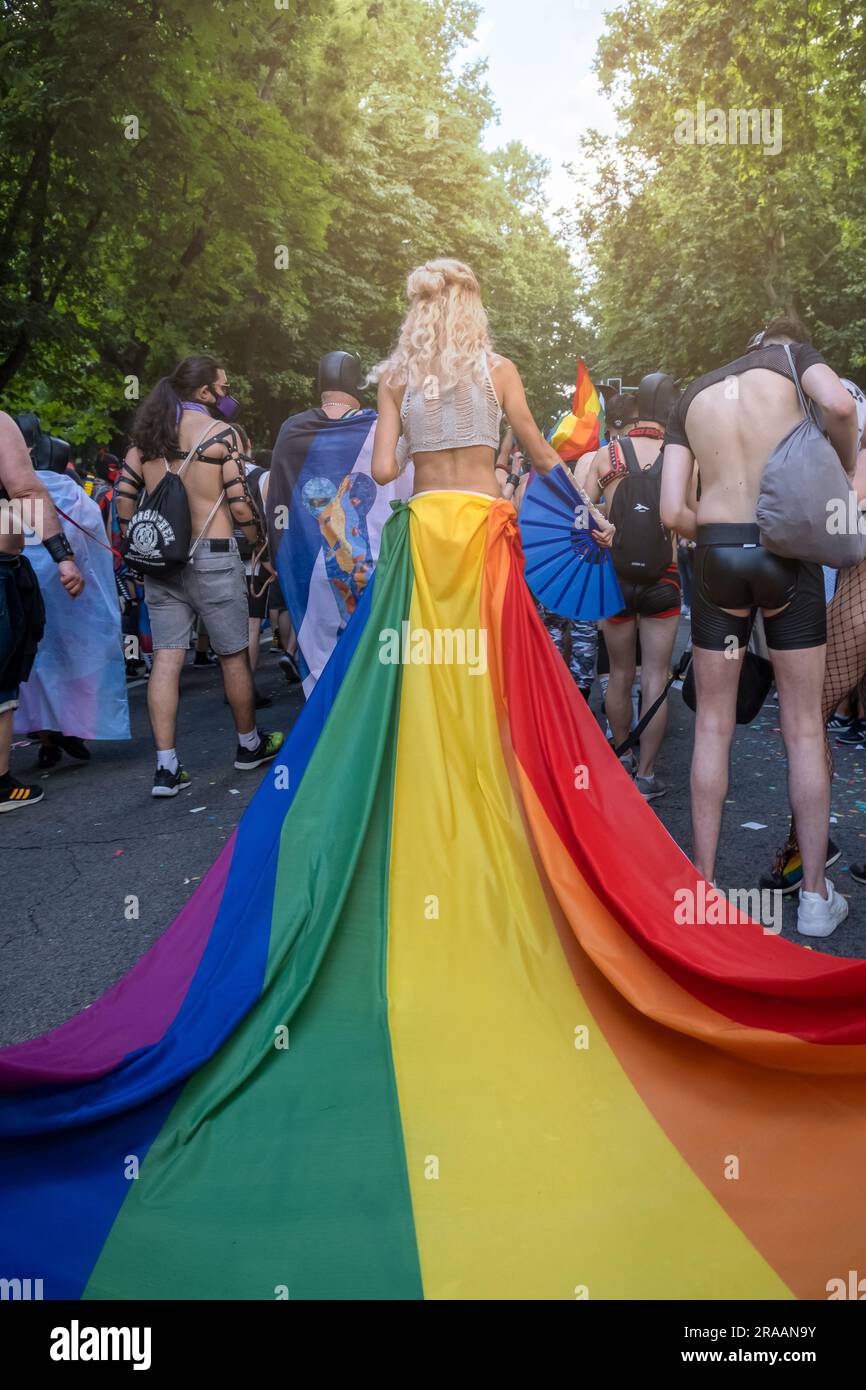 2023 07 01 Madrid, Spain. Pride Parade, This is the climax of the ...