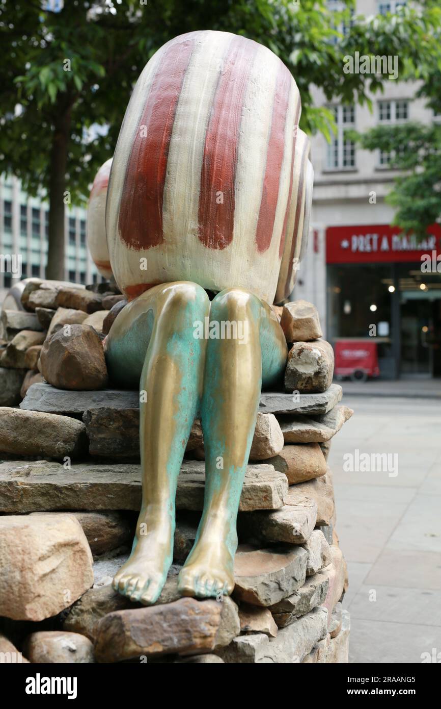 London, UK. 02 July 2023. Sculpture in the City. Sculpture 'Earthing ...
