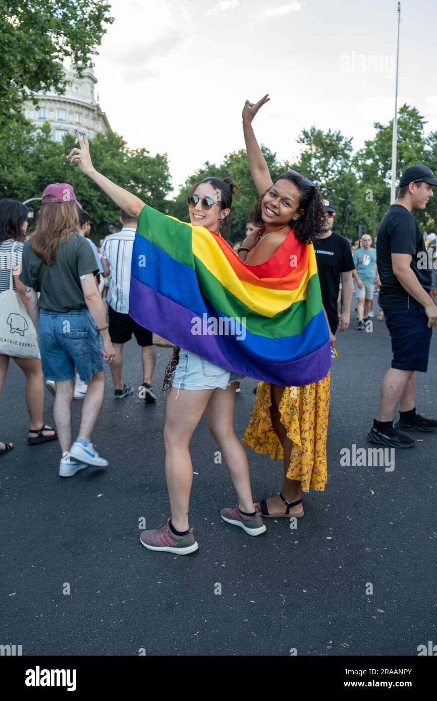 2023 07 01 Madrid, Spain. Pride Parade, This is the climax of the ...