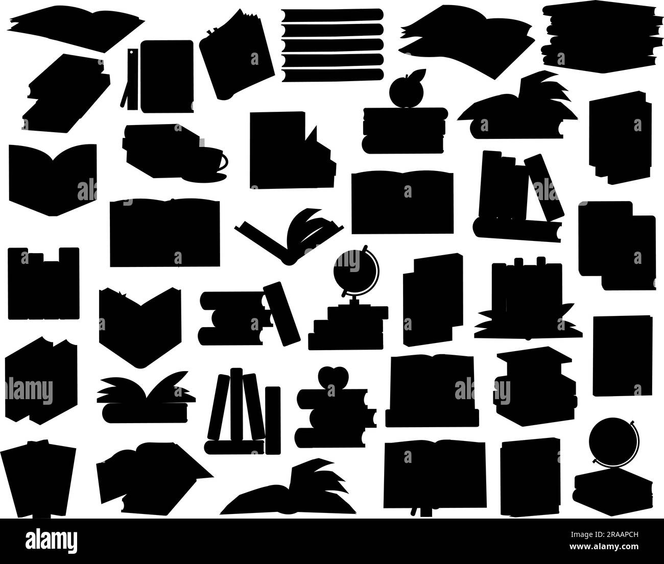 Set of Book Silhouette Stock Vector Image & Art - Alamy