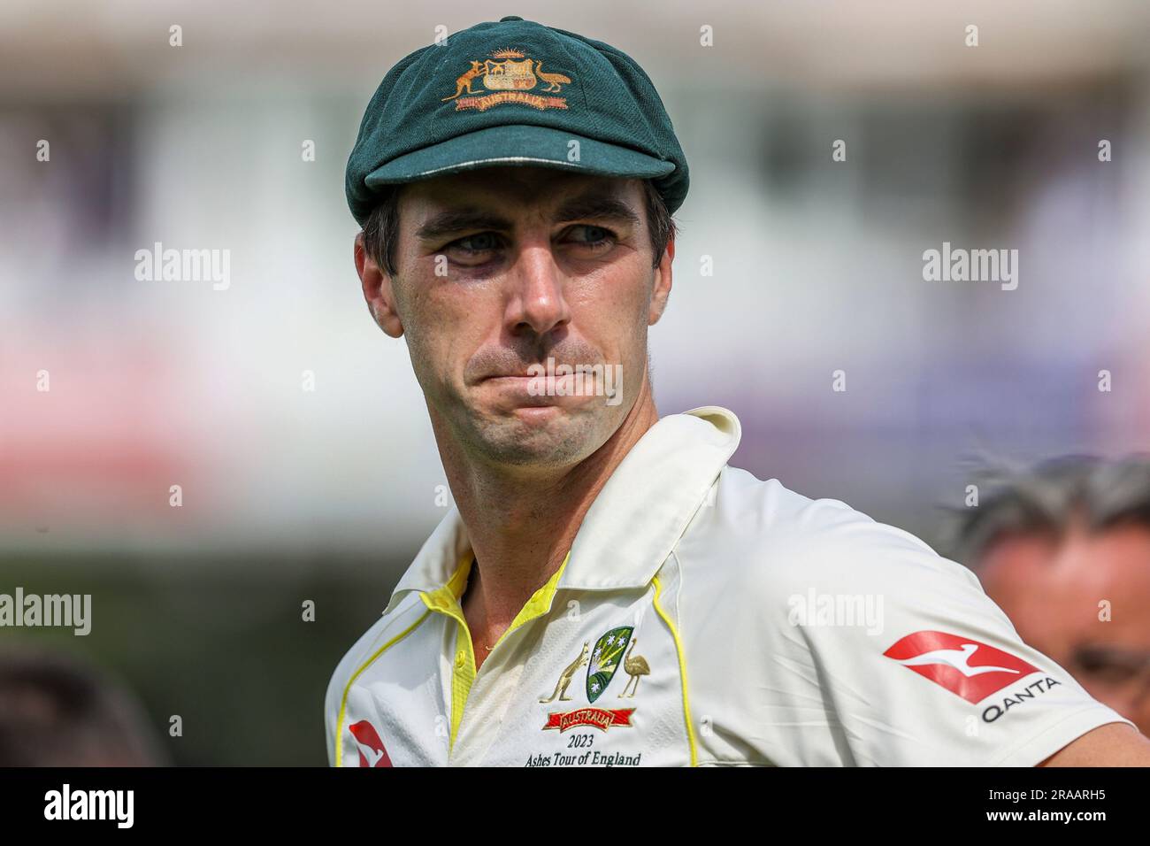 London, England. 2nd July, 2023. Australia's Patrick Cummins after the ...