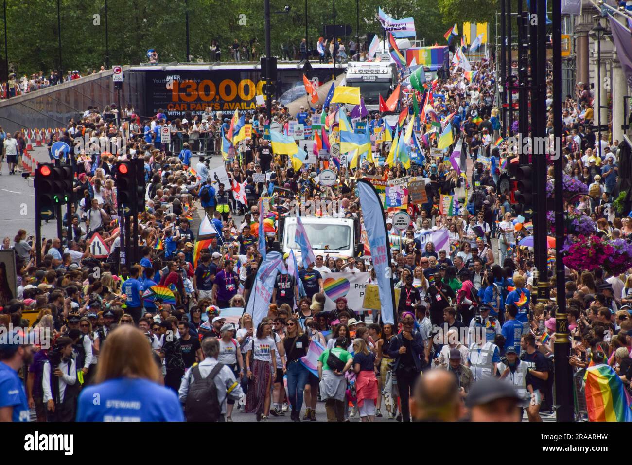 London, UK. 1st July 2023. Pride in London Parade passes through ...