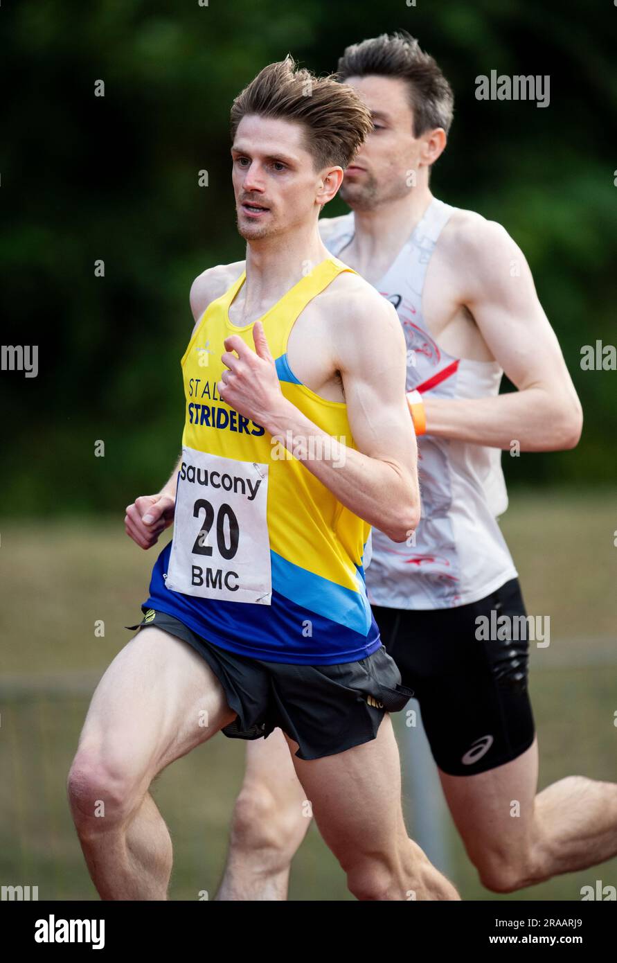 James McMurray of St Albans AC competing in the men’s 800m B race at ...