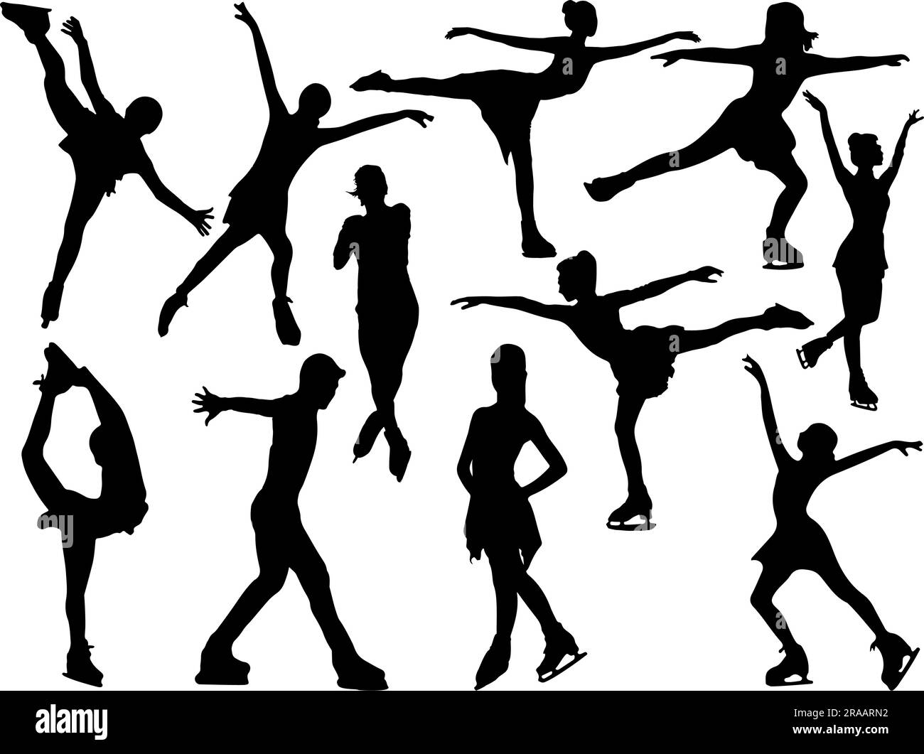 Ice skating girl Stock Vector Images - Alamy