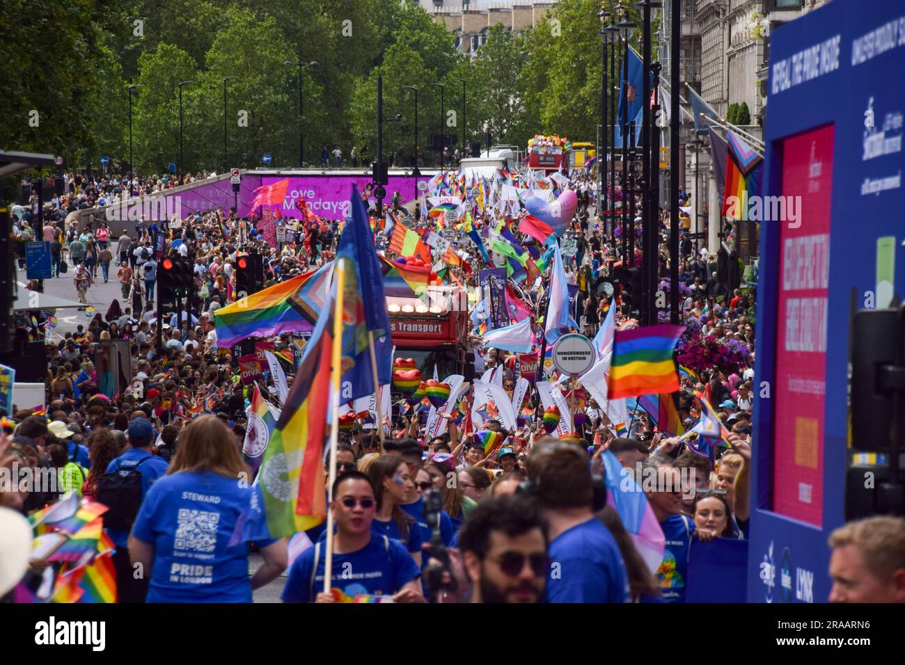 London, UK. 1st July 2023. Pride in London Parade passes through ...