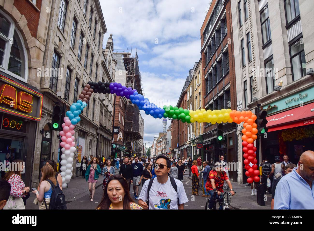 London, UK. 1st July 2023. Streets in Soho celebrate Pride in London ...