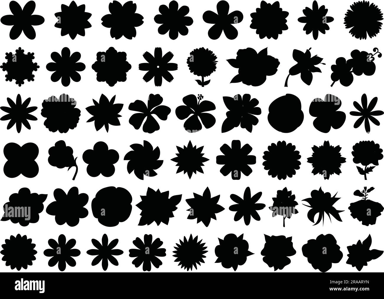 Romantic flower leaves decoration Stock Vector Images - Alamy