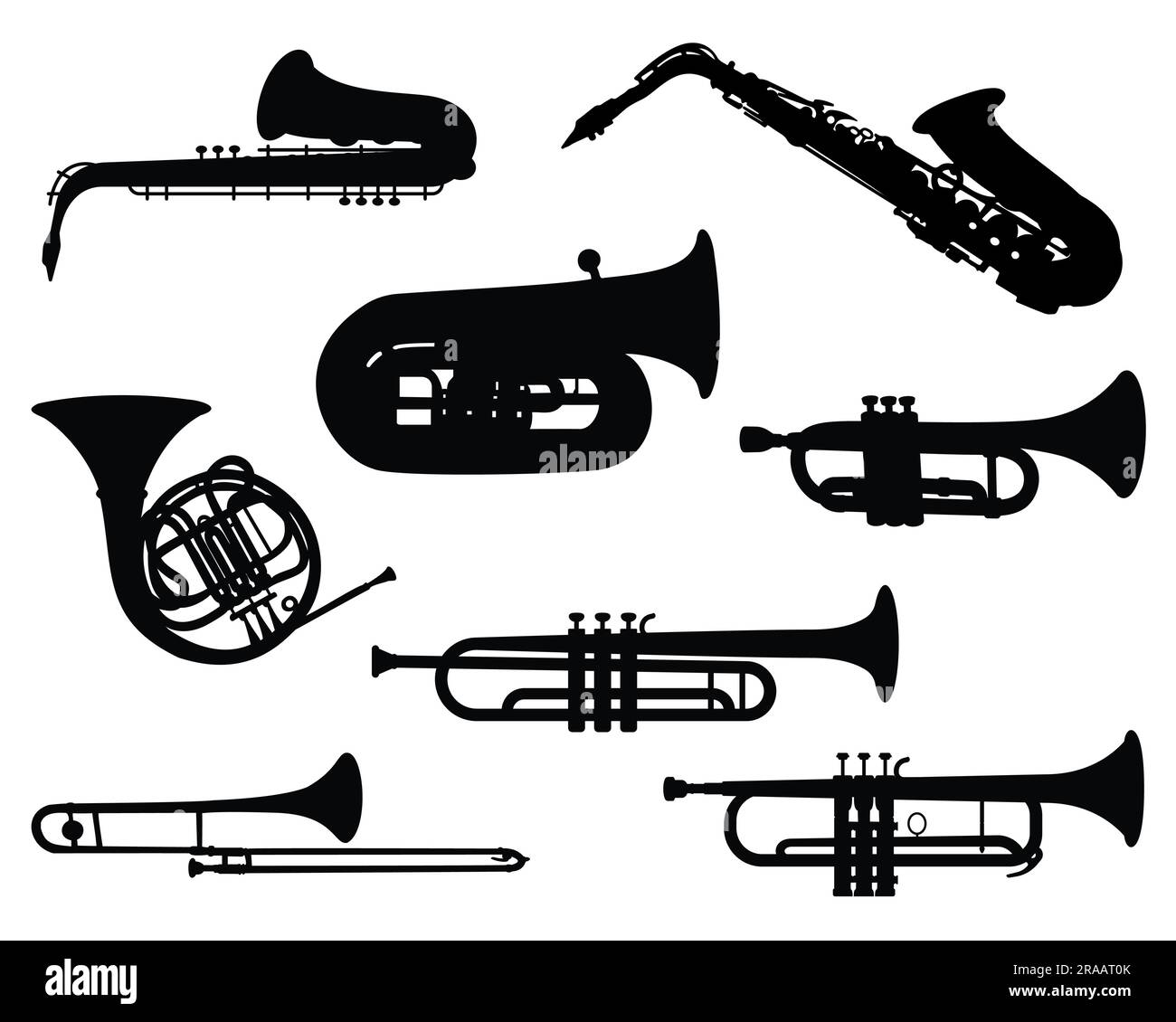 Silhouette instruments Stock Vector Images - Alamy