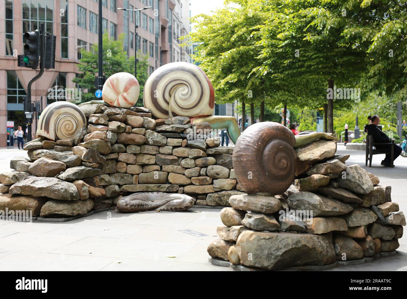 London, UK. 02 July 2023. Sculpture in the City. Sculpture 'Earthing ...