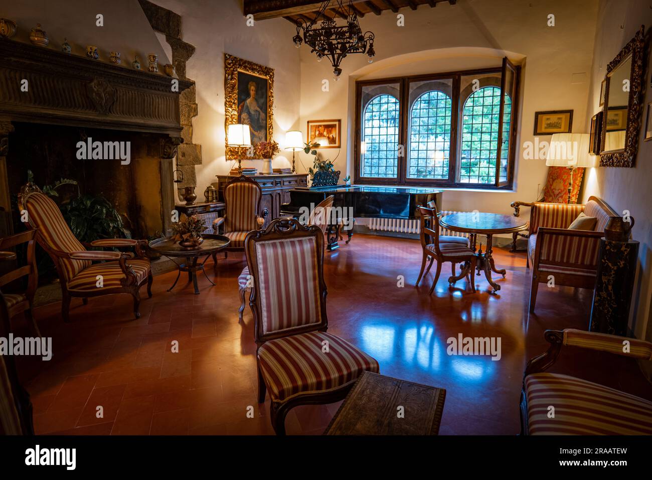 Old fashioned Rooms in a Hotel in Florence Stock Photo - Alamy