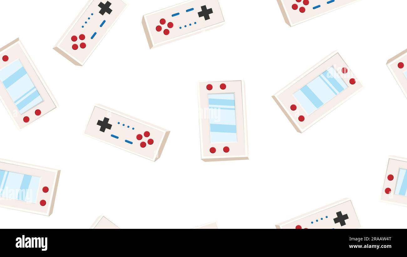 Seamless pattern endless with portable game consoles and joysticks ...
