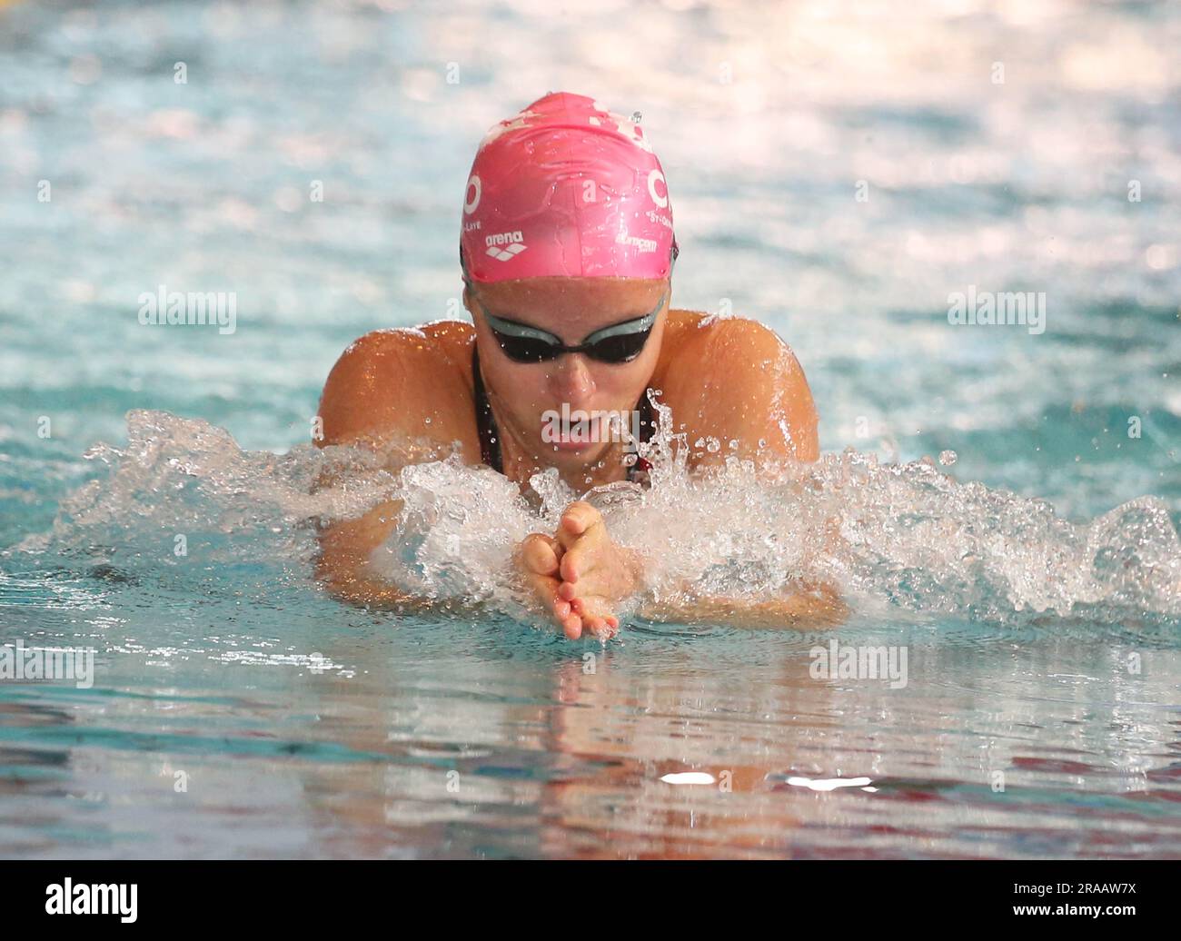 Justine Delmas, Women Heat 50 M breaststroke during the French Elite ...