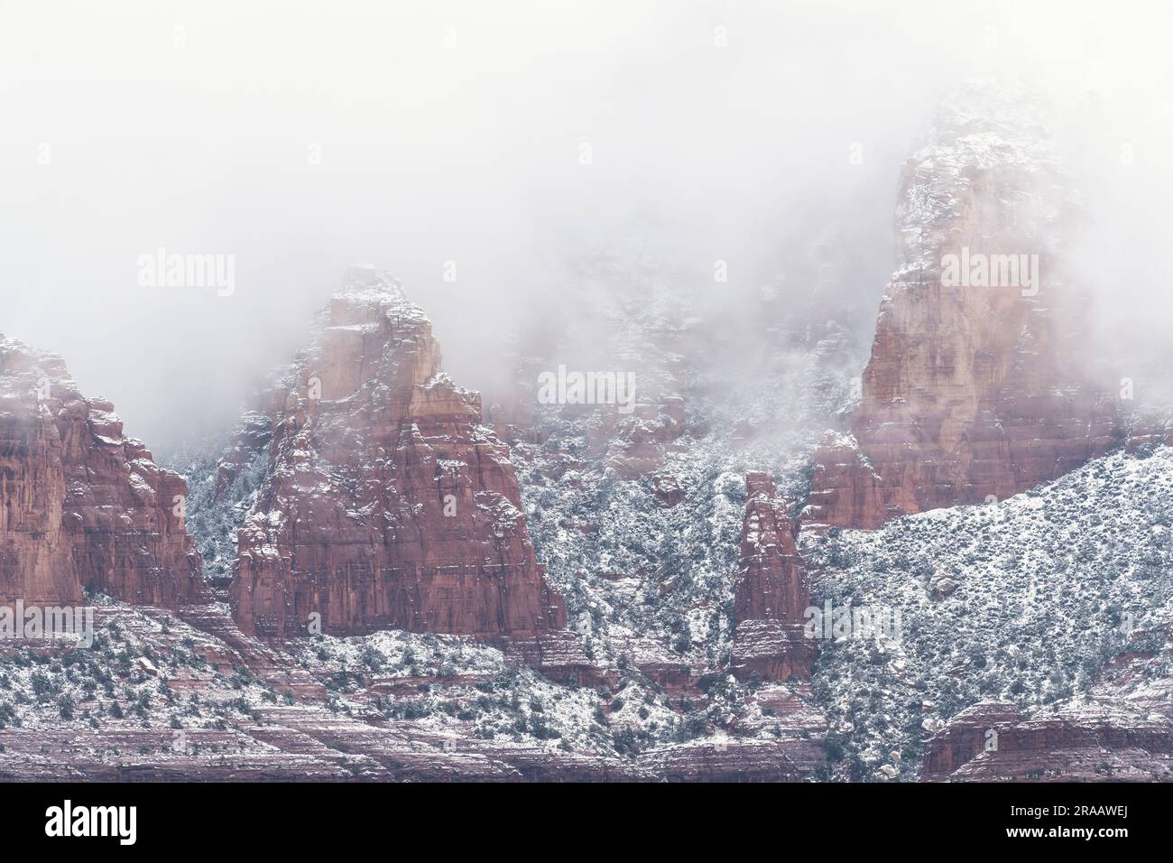 Snow storm over Red Rocks of Sedona, Arizona, USA, by Dominique Braud ...