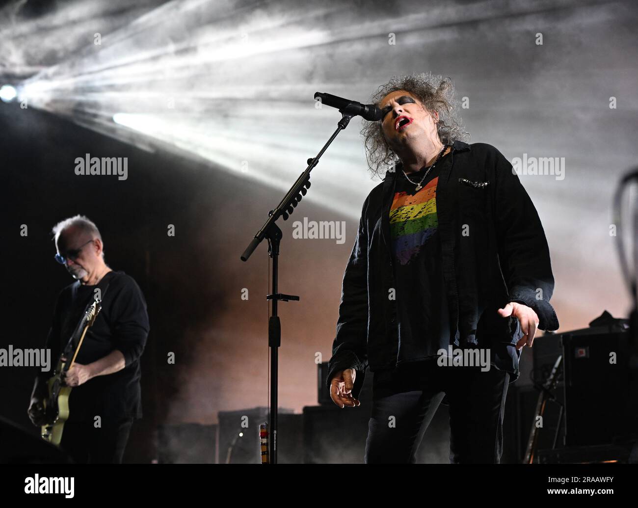 Miami, FL, USA. 01st July, 2023. The Cure perform during their Shows of ...