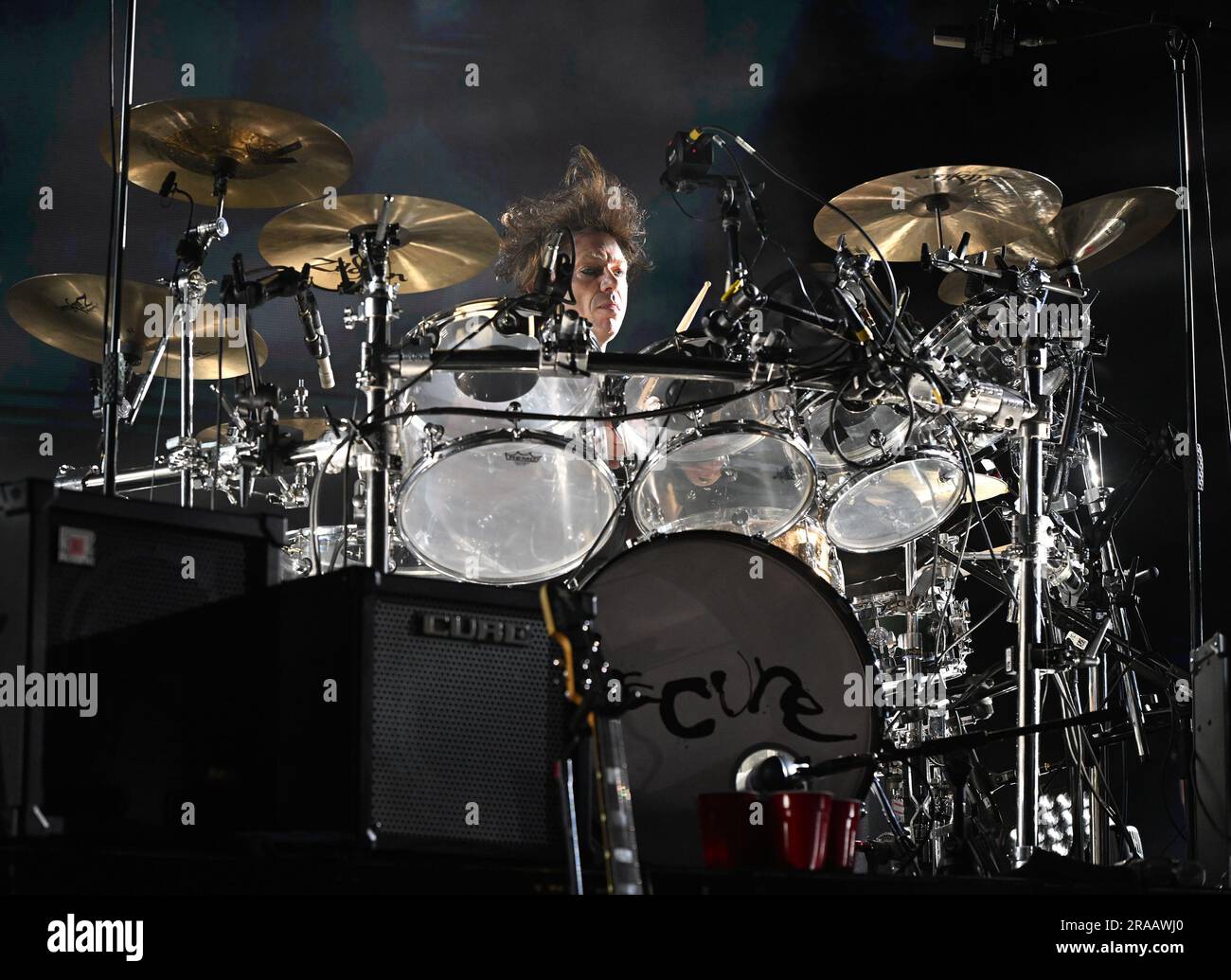 Miami, FL, USA. 01st July, 2023. The Cure perform during their Shows of ...