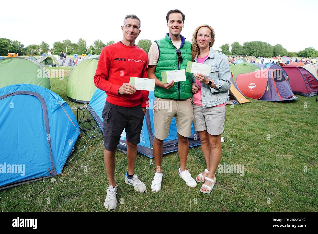 Dan Barker (centre) with parents Nicky Barker (left) and Julia Barker ...