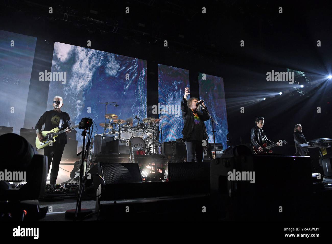 Miami, FL, USA. 01st July, 2023. The Cure perform during their Shows of ...